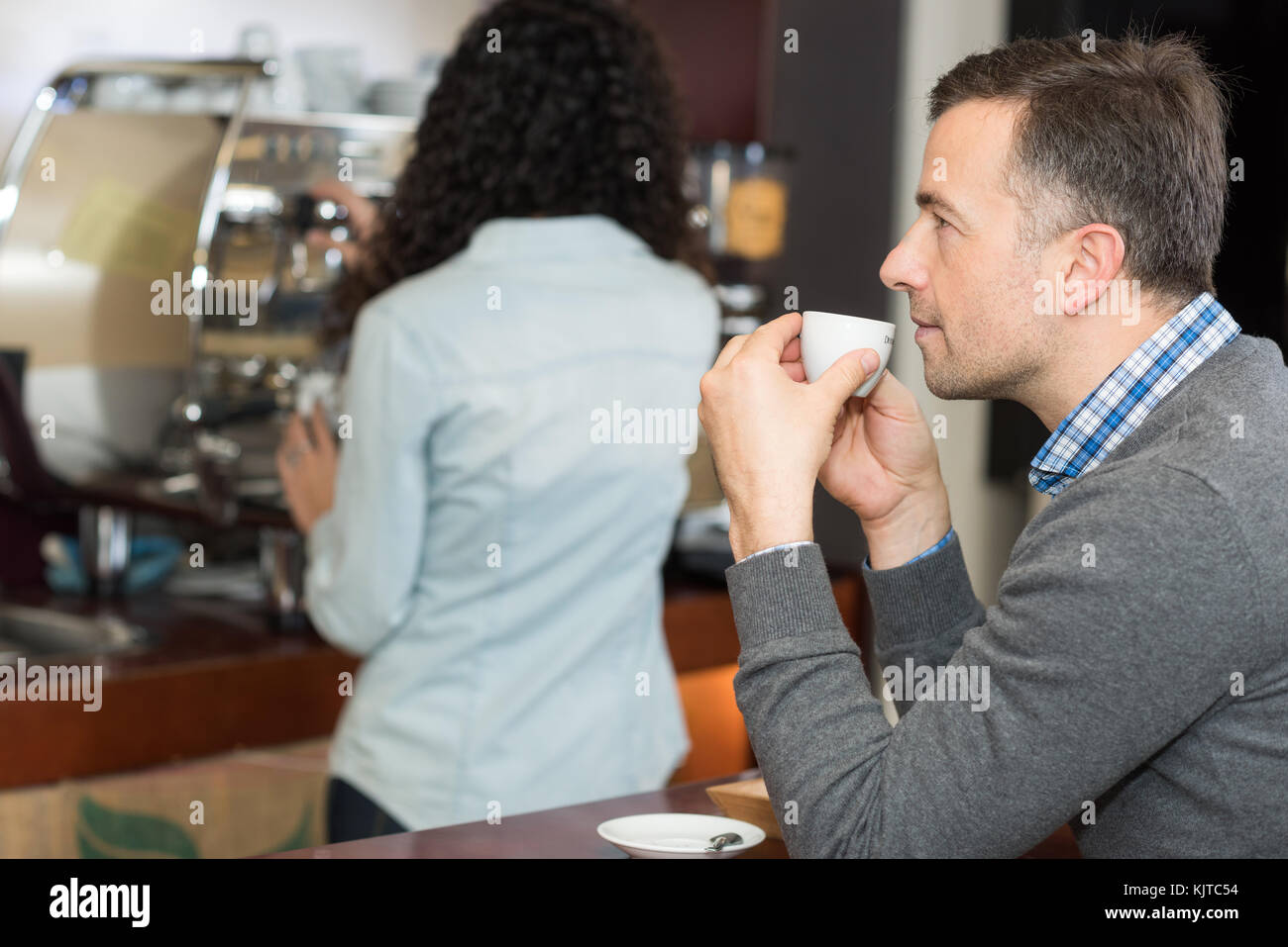 having a coffee break Stock Photo - Alamy