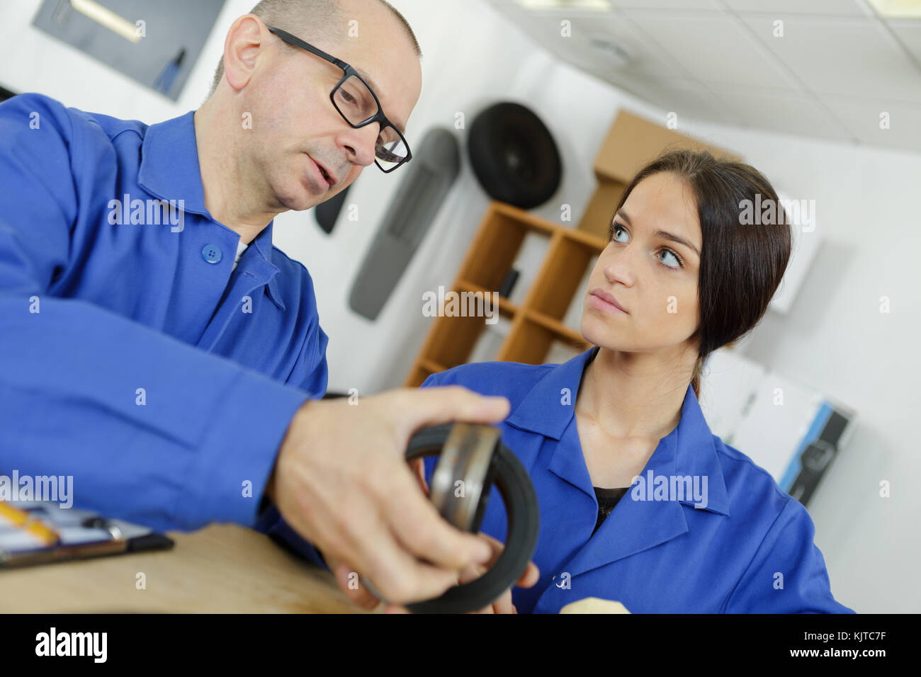 Female shop assistant checking hi-res stock photography and images - Alamy