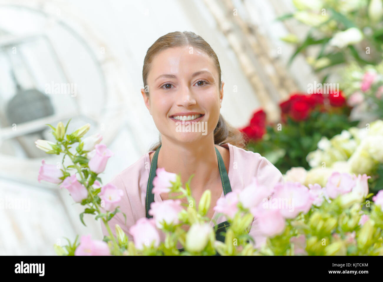 Young florist at work Stock Photo - Alamy