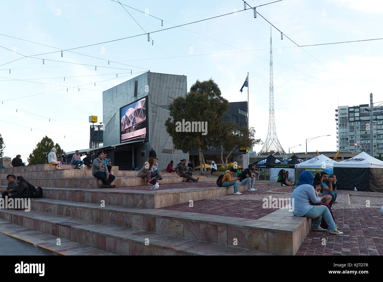 Federation Square Melbourne Victoria Australia Stock Photo - Alamy