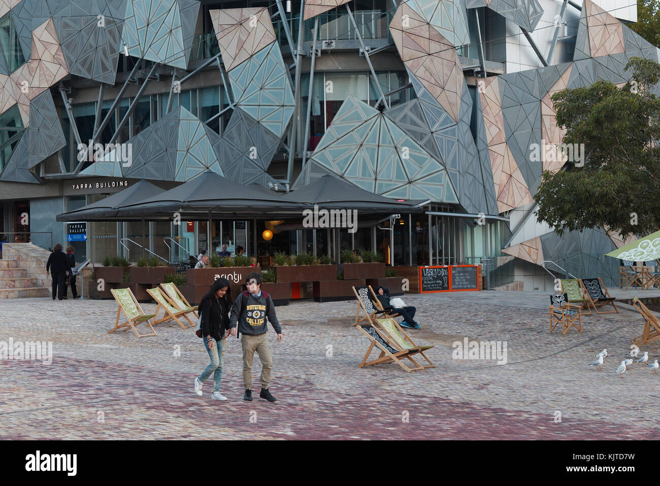 Federation Square Melbourne Victoria Australia Stock Photo - Alamy