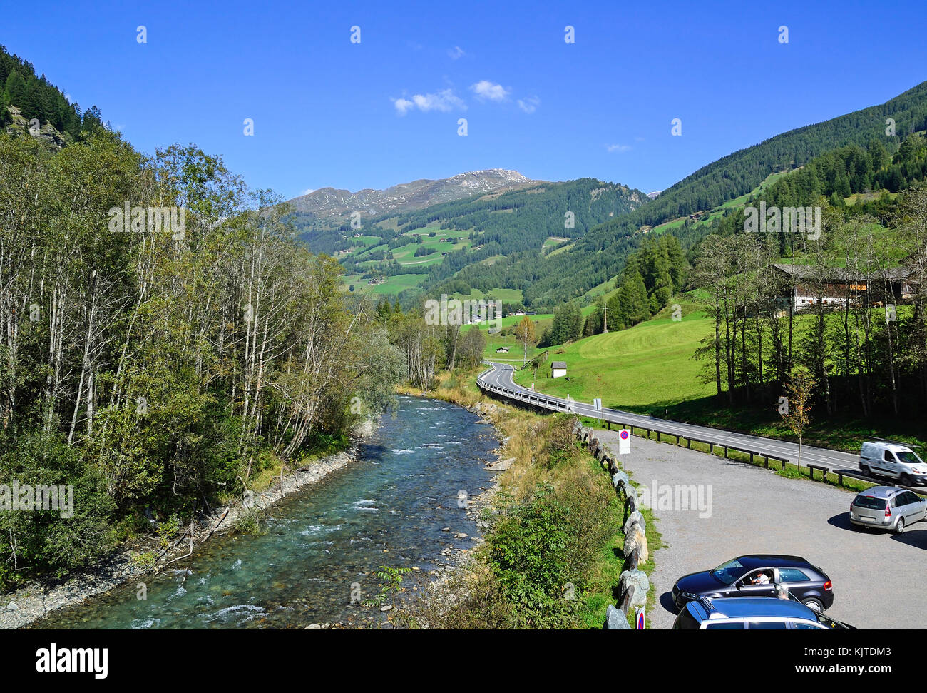 River and mountains in the alps, Austria Stock Photo - Alamy