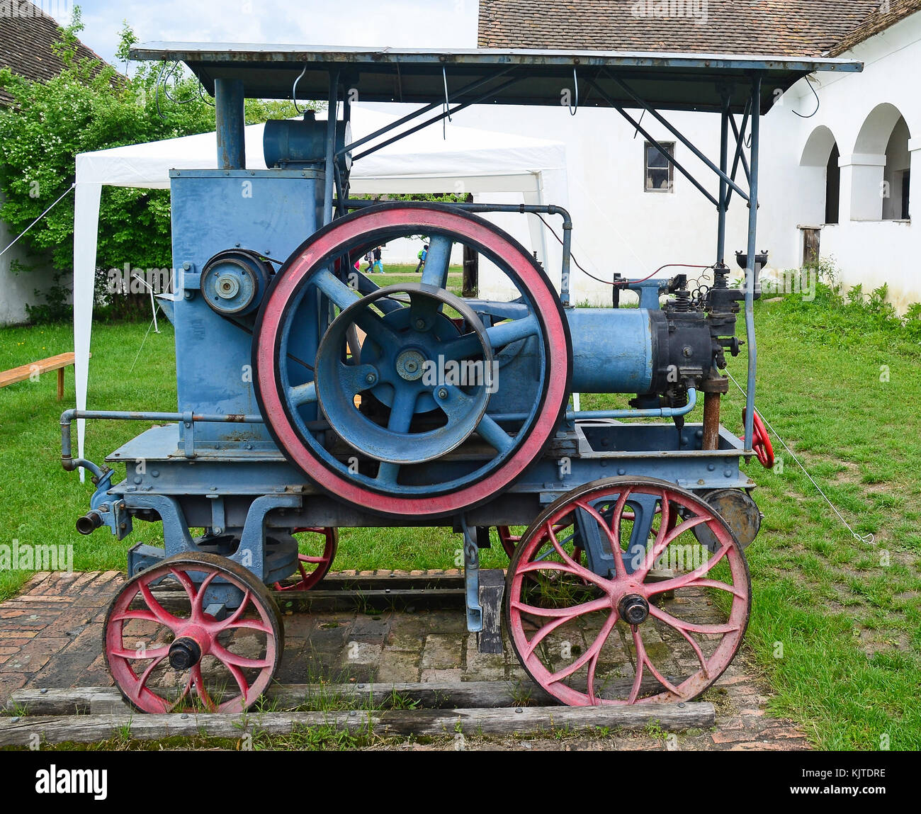 Old steam machinery on the yard Stock Photo - Alamy