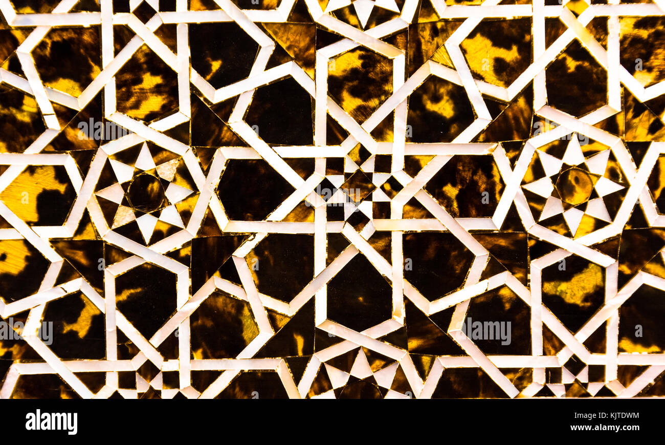 Islamic style mosaic glass art with different colors and shapes Stock ...