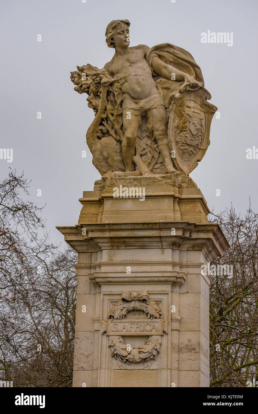 Statue Representing South Africa on the Top of a Column on Pall Mall ...