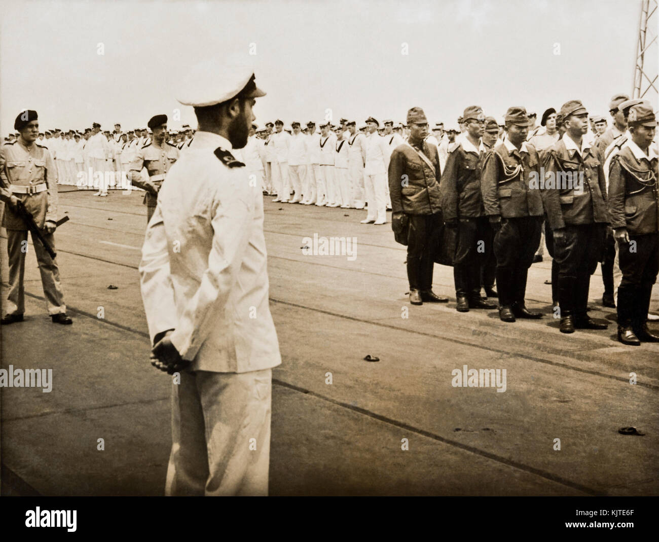 Japanese surrender to the Allies in The Theatre of war in the Far East ...