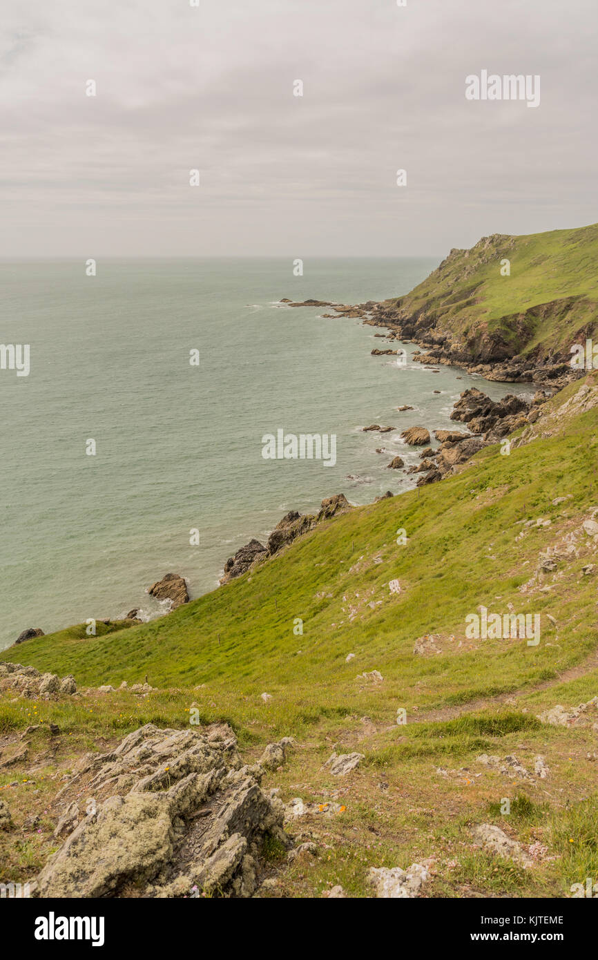 Freshwater Bay leading to Start Point, Devon, UK Stock Photo - Alamy