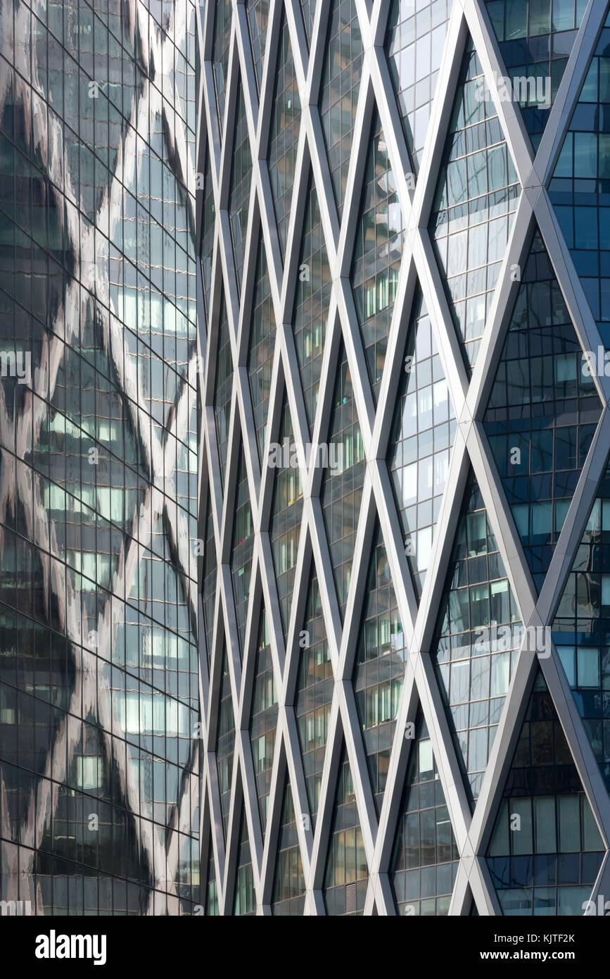 Glass building reflection background vertical view Stock Photo - Alamy