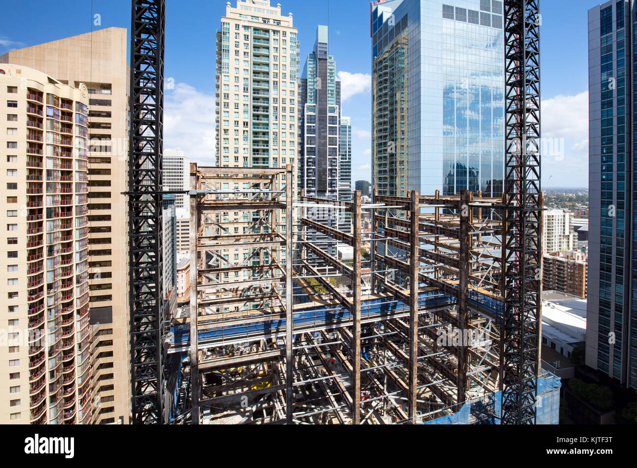 The Sydney building boom with new skyscrapers and construction occuring ...