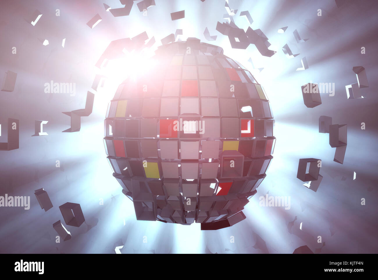 3D rendering. Disco ball and lights Stock Photo - Alamy
