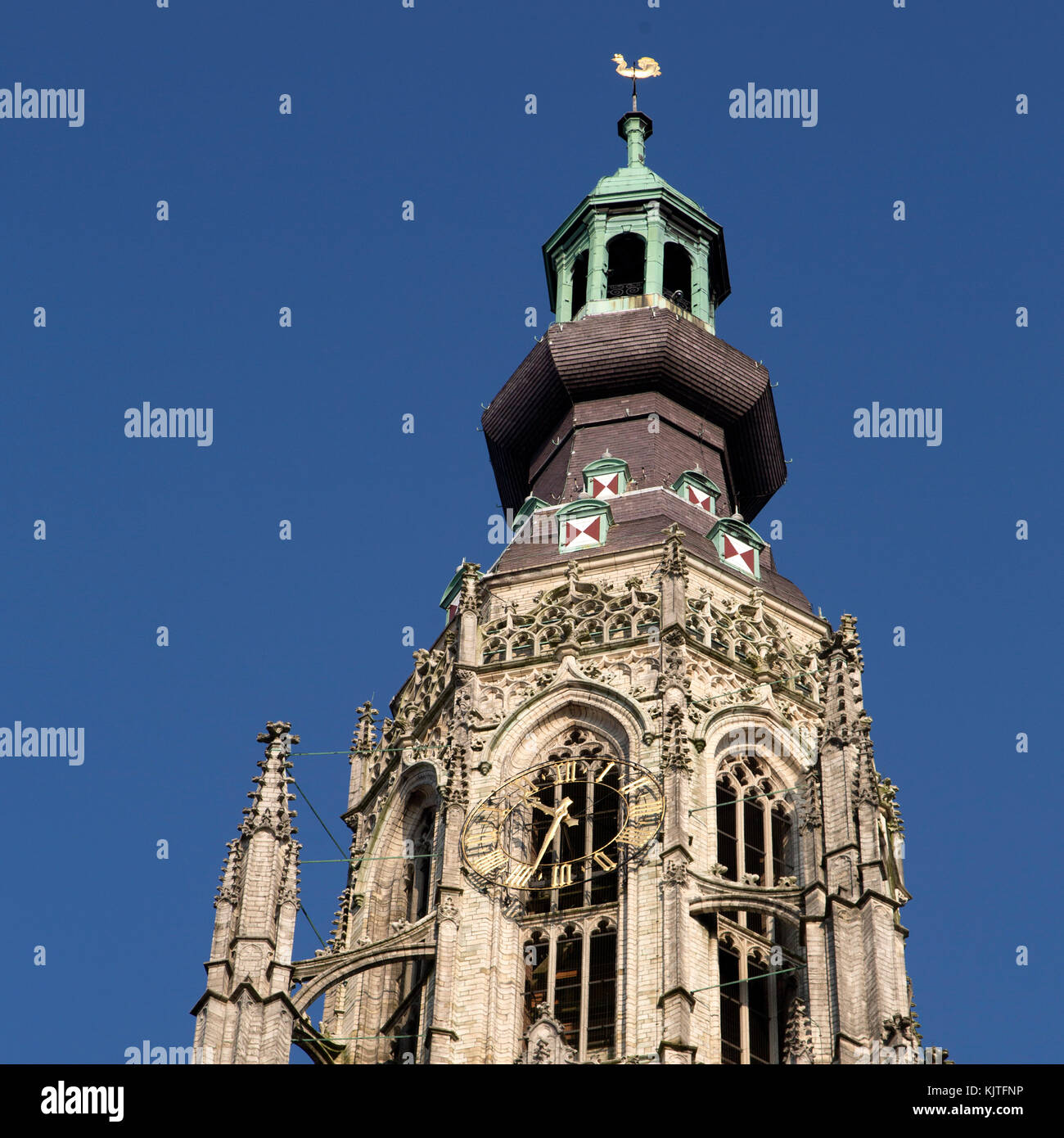 The tower of the Church of Our Lady (Onze Lieve Vrouwekerk) in Breda ...