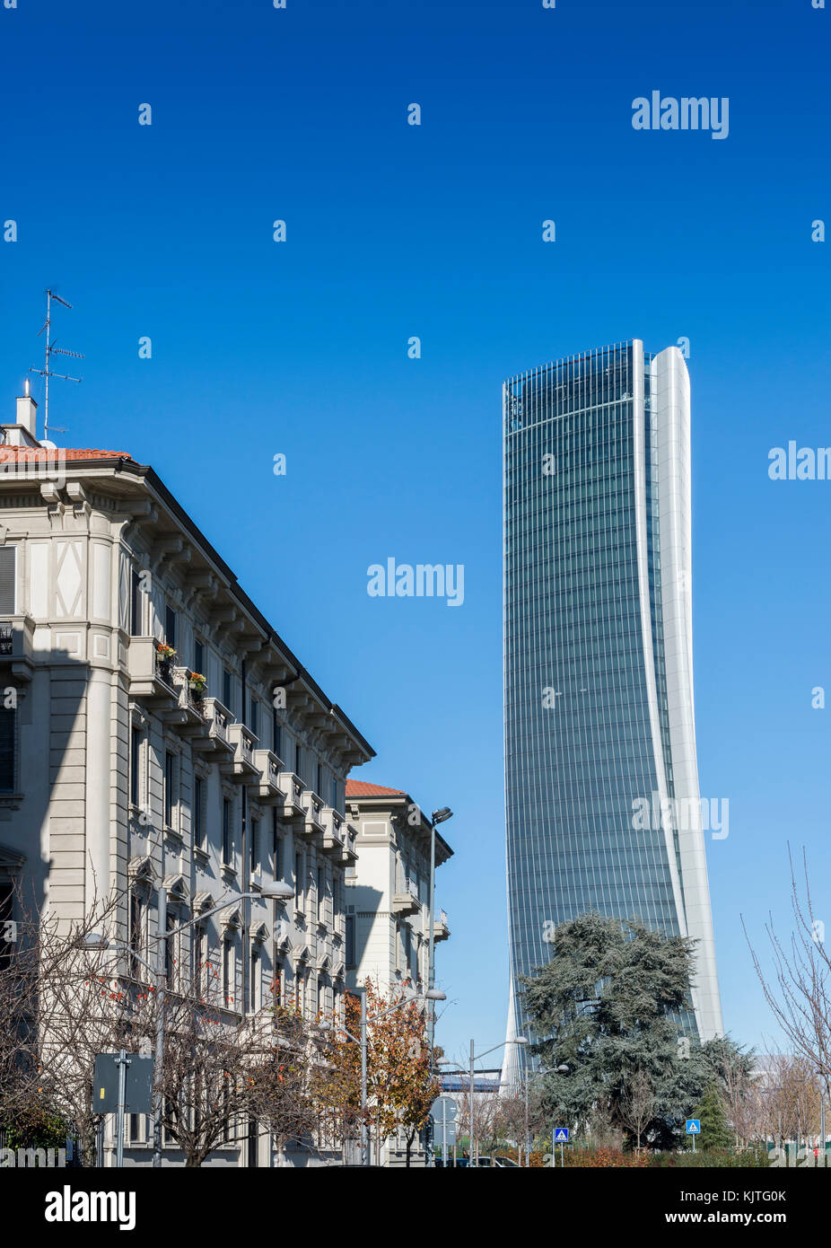 Italy, Lombardy, Milan, Skyline - Hadid Tower called Lo Storto with ...