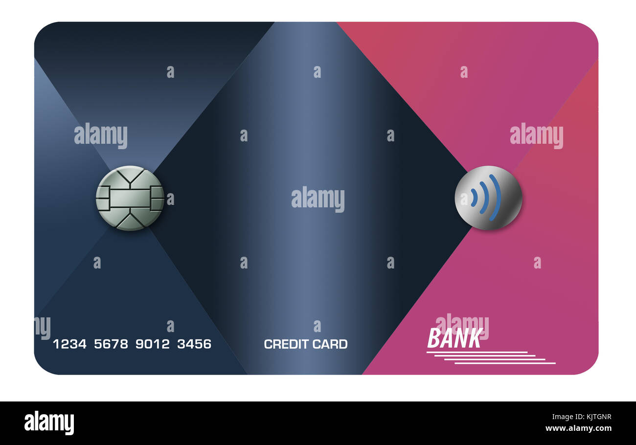 A colorful unique design is used to decorate this generic credit card ...