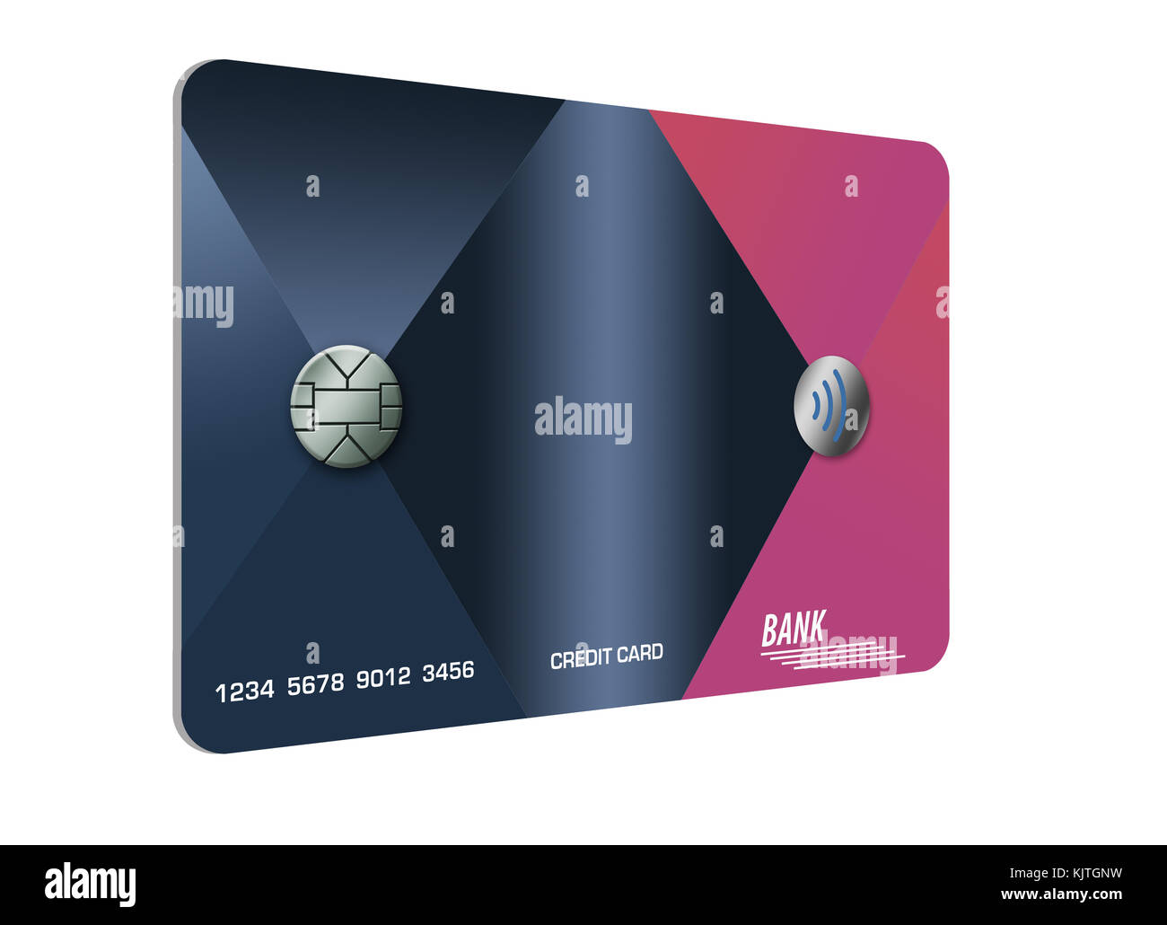 A colorful unique design is used to decorate this generic credit card ...