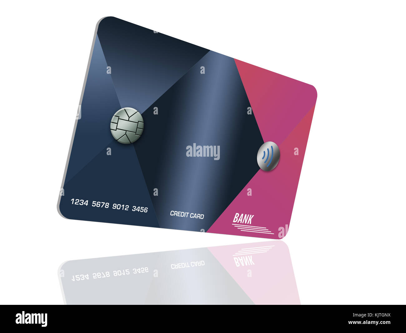 A colorful unique design is used to decorate this generic credit card ...