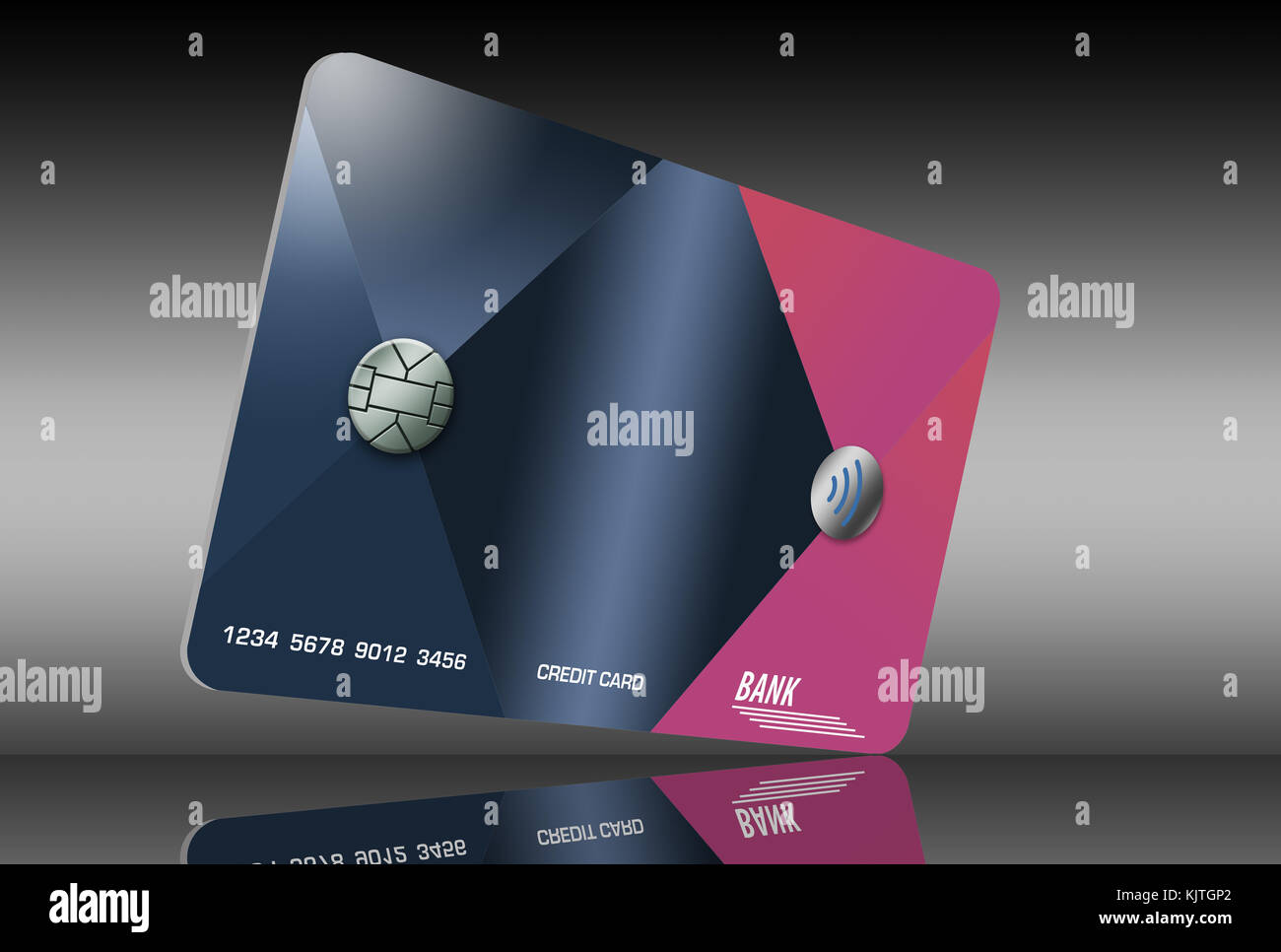 A colorful unique design is used to decorate this generic credit card ...