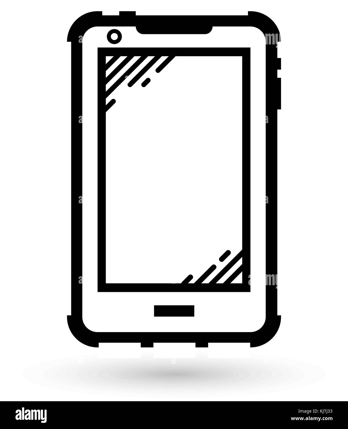 Mobile phone linear icon. Vector illustration EPS8 Stock Vector Image ...