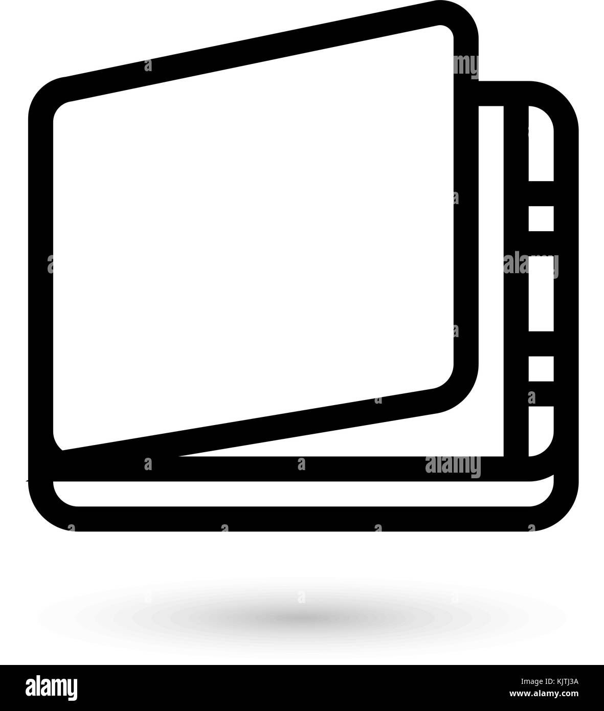 Paper scanner linear icon. Vector illustration EPS8 Stock Vector Image ...