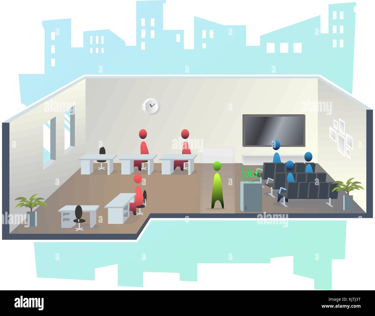 Office workers work Stock Vector Images - Alamy