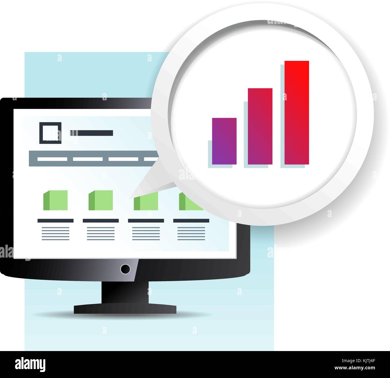 web page on the monitor icon Stock Vector Image & Art - Alamy