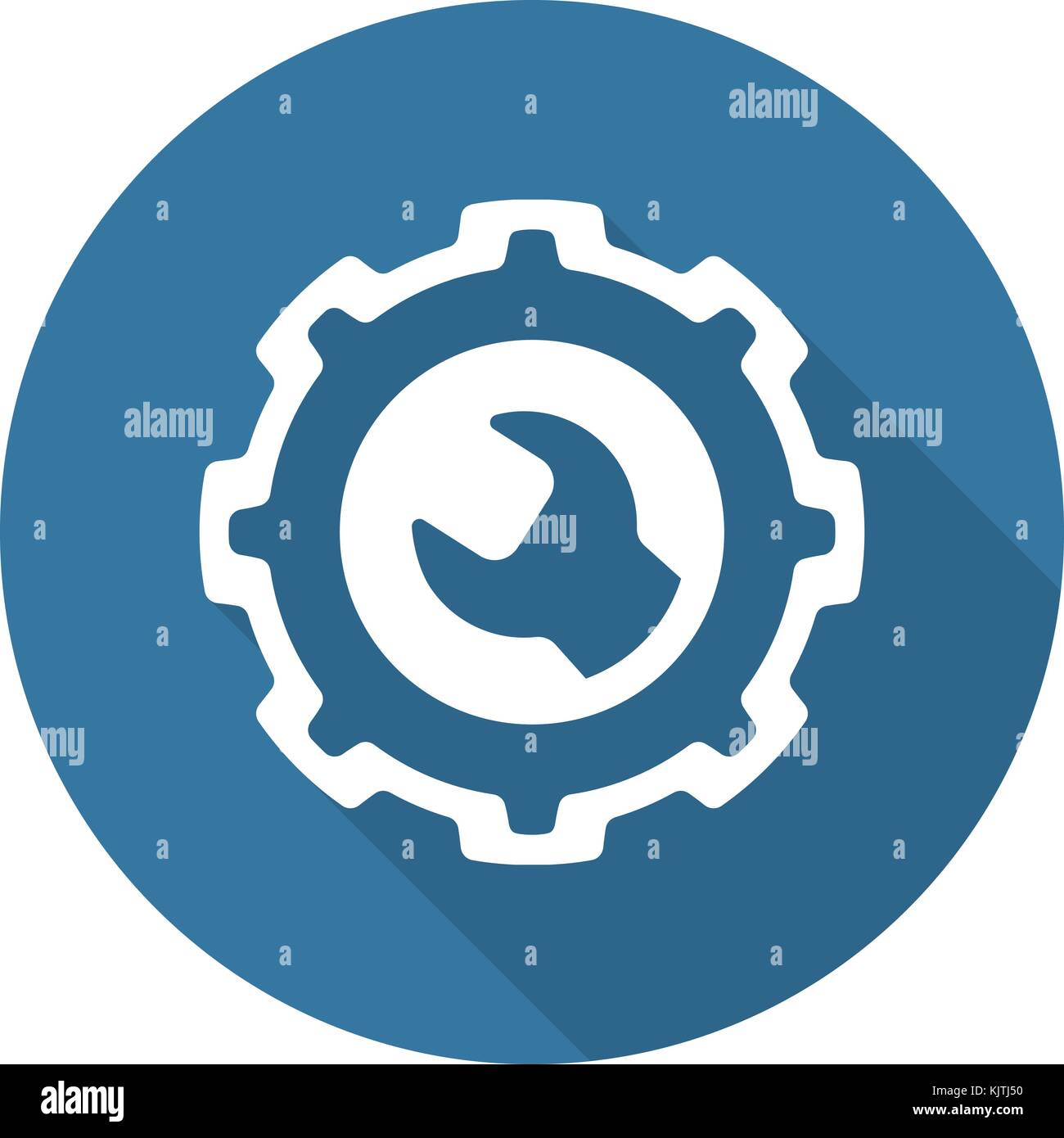Engineering Icon. Gear and Wrench. Service Symbol Stock Vector Image ...