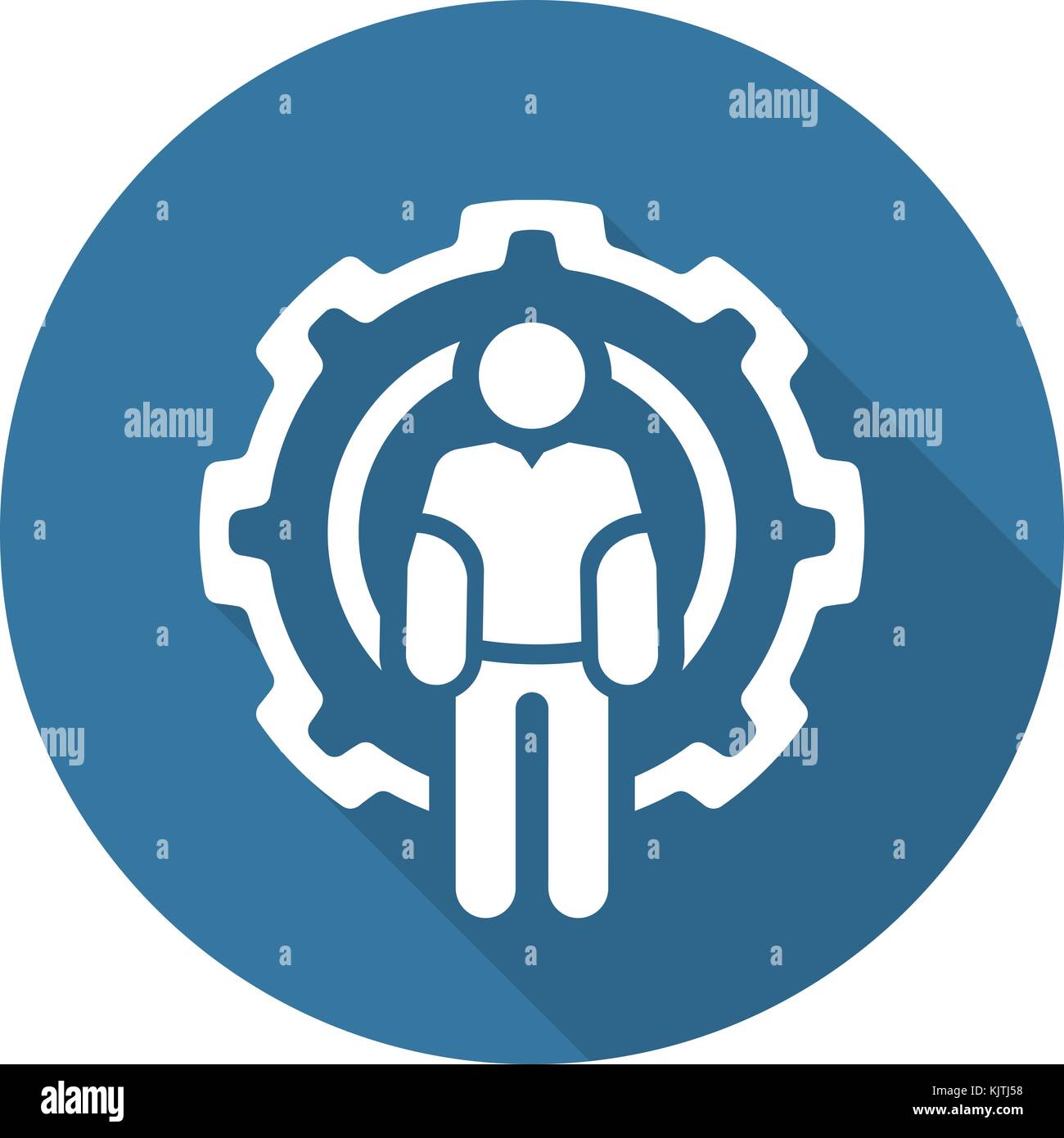 Technician Icon. Man and Cog Wheel. Engineering Symbol Stock Vector ...
