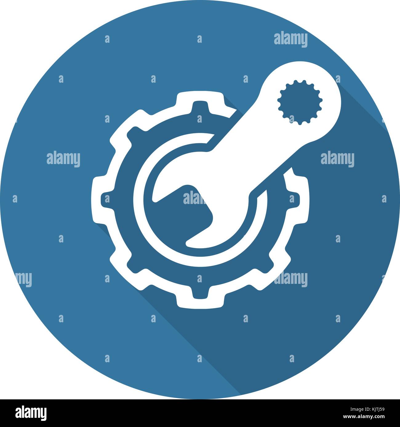 Engineering Service Icon. Gear and Wrench. Repair Symbol Stock Vector ...