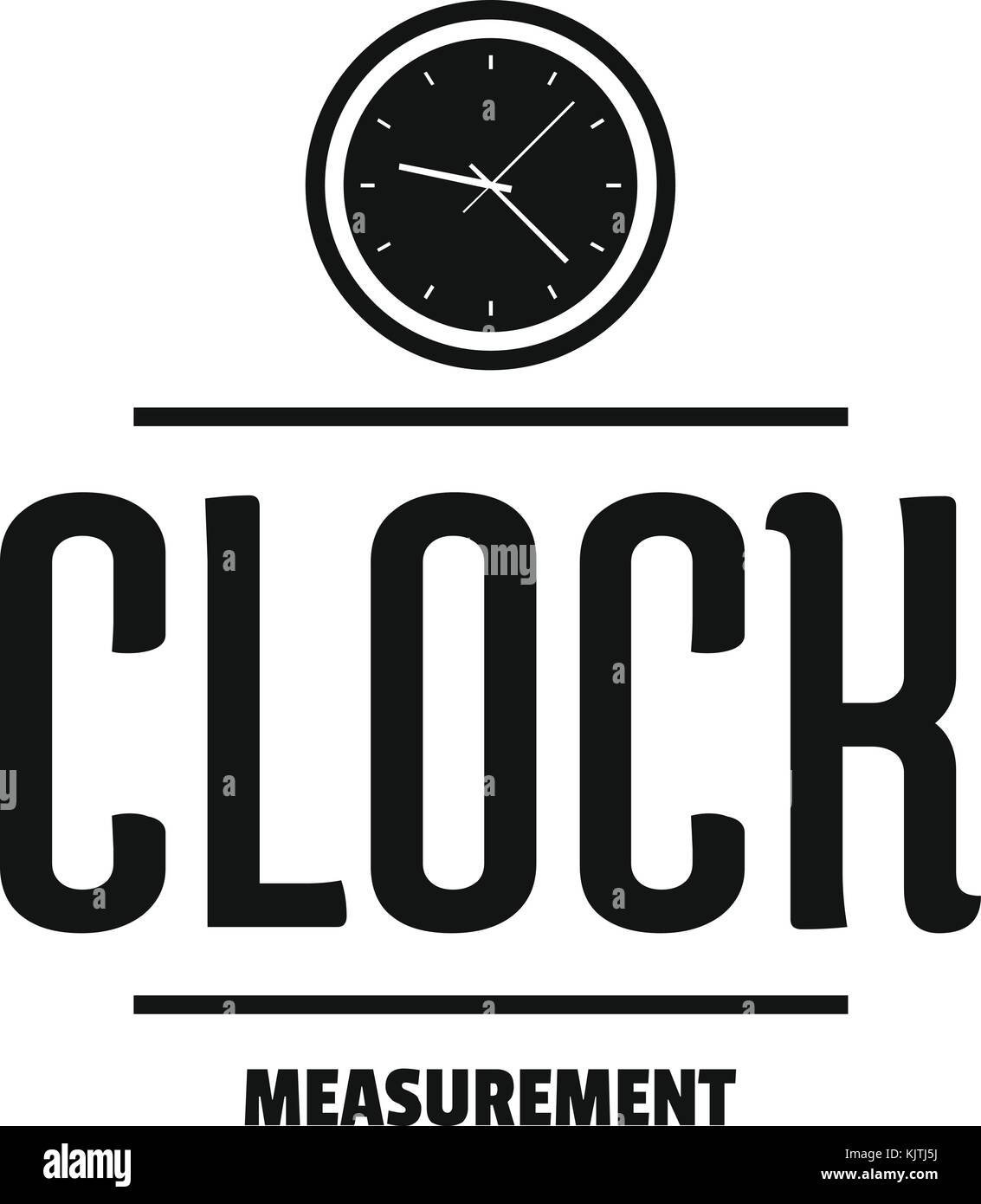 Clock logo, simple black style Stock Vector Image & Art - Alamy