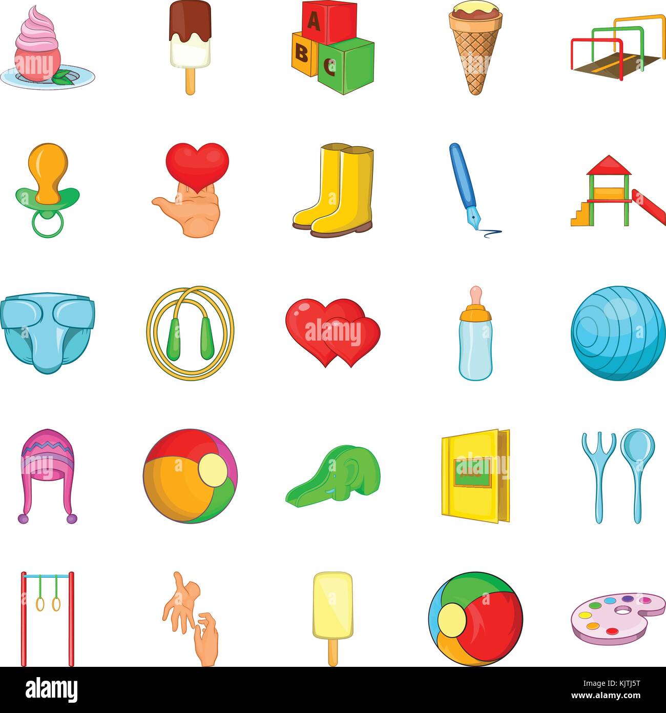 Child welfare icons set, cartoon style Stock Vector Image & Art - Alamy