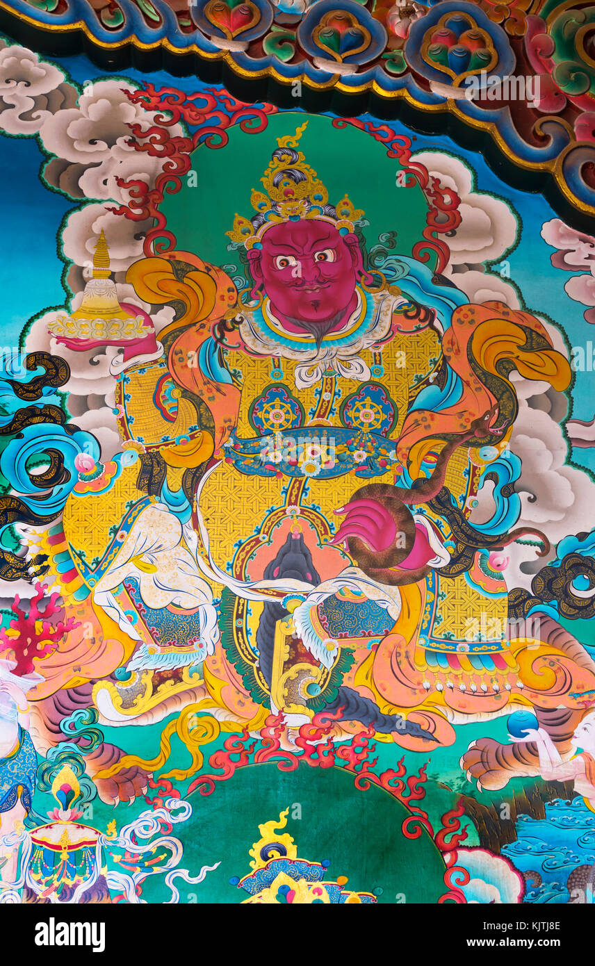 Mural paintings of Tibetan deities, Boudhanath Stupa, Largest Asian ...