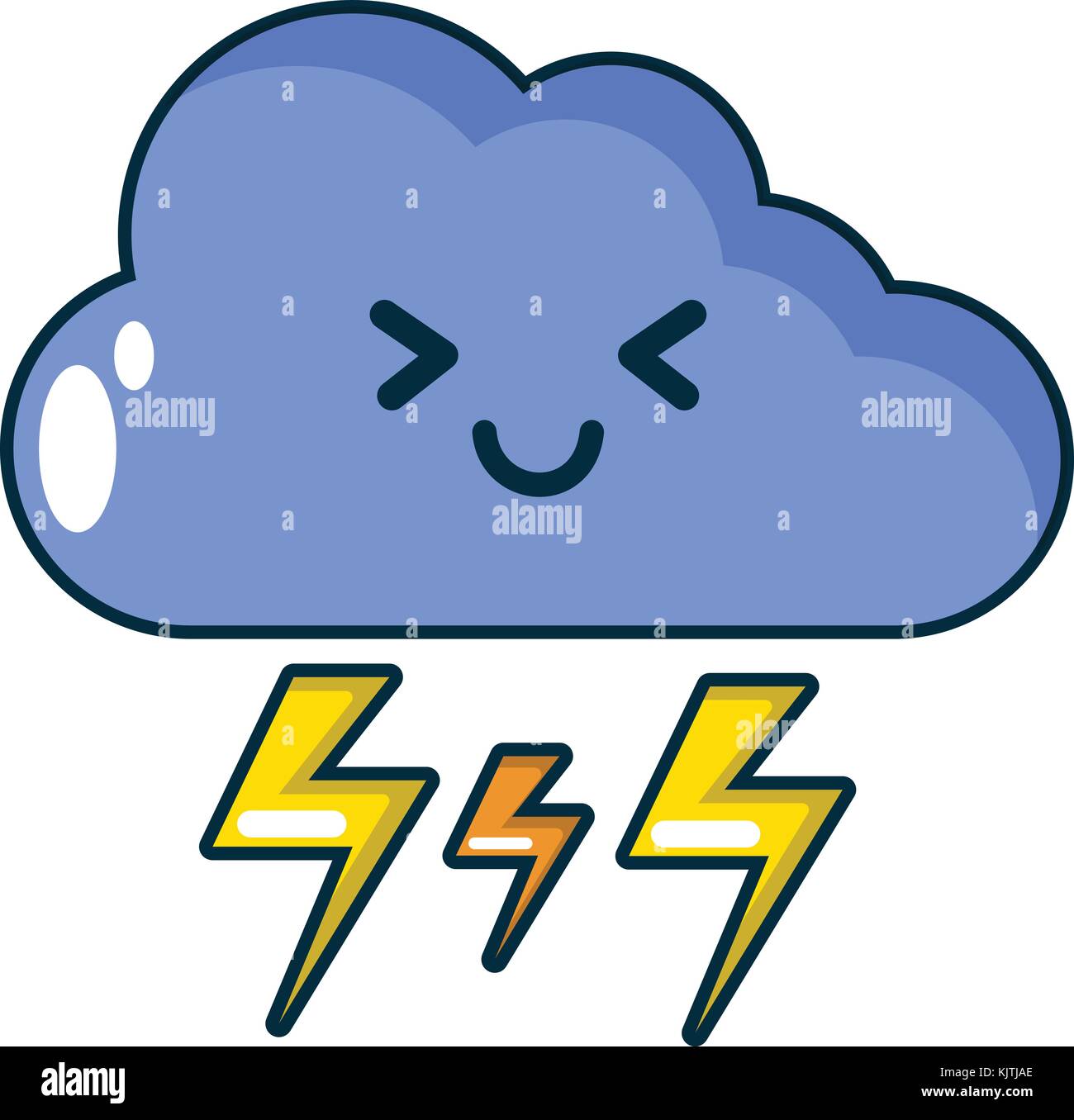 Lightning icon, cartoon style Stock Vector Image & Art - Alamy