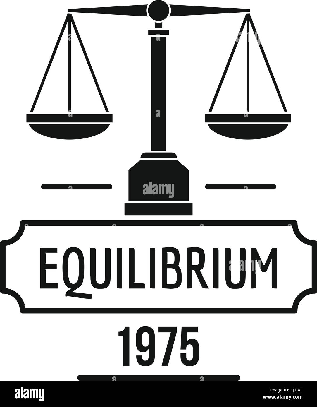 Equilibrium logo, simple black style Stock Vector Image & Art - Alamy