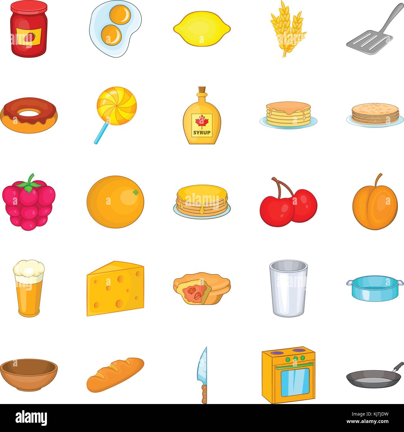 Bakery icons set, cartoon style Stock Vector Image & Art - Alamy