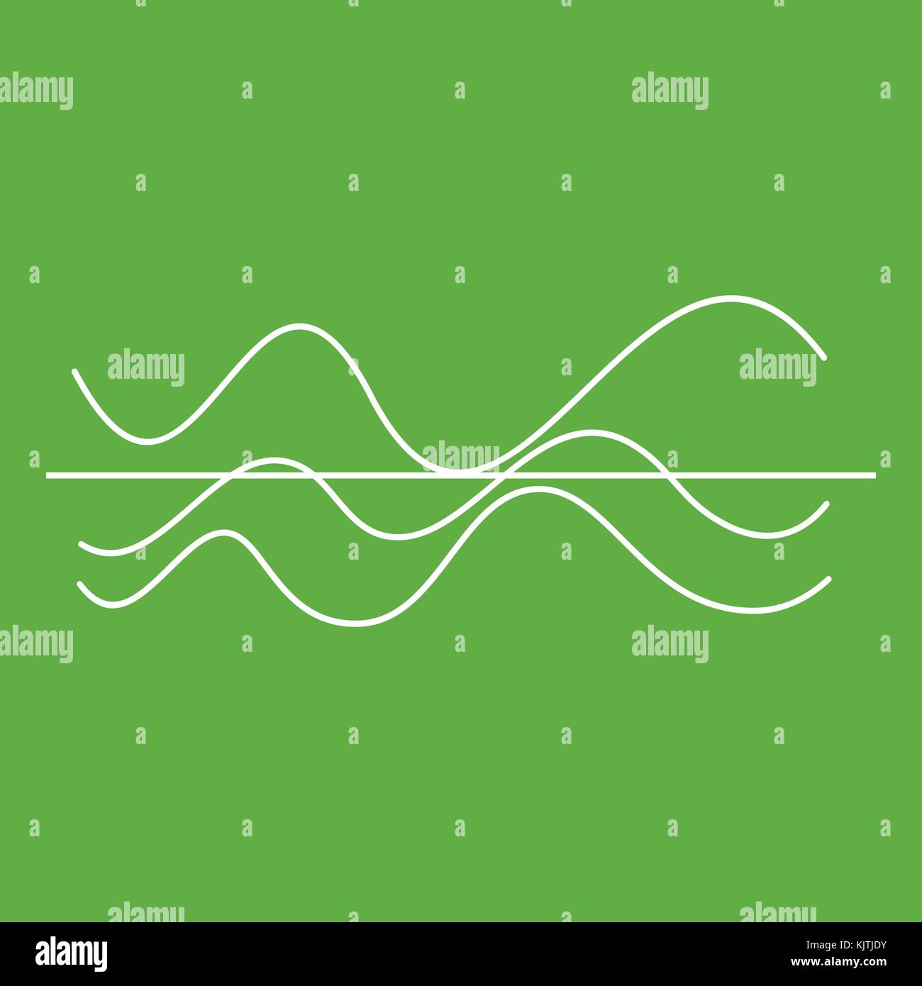 Sound waves icon green Stock Vector Image & Art - Alamy