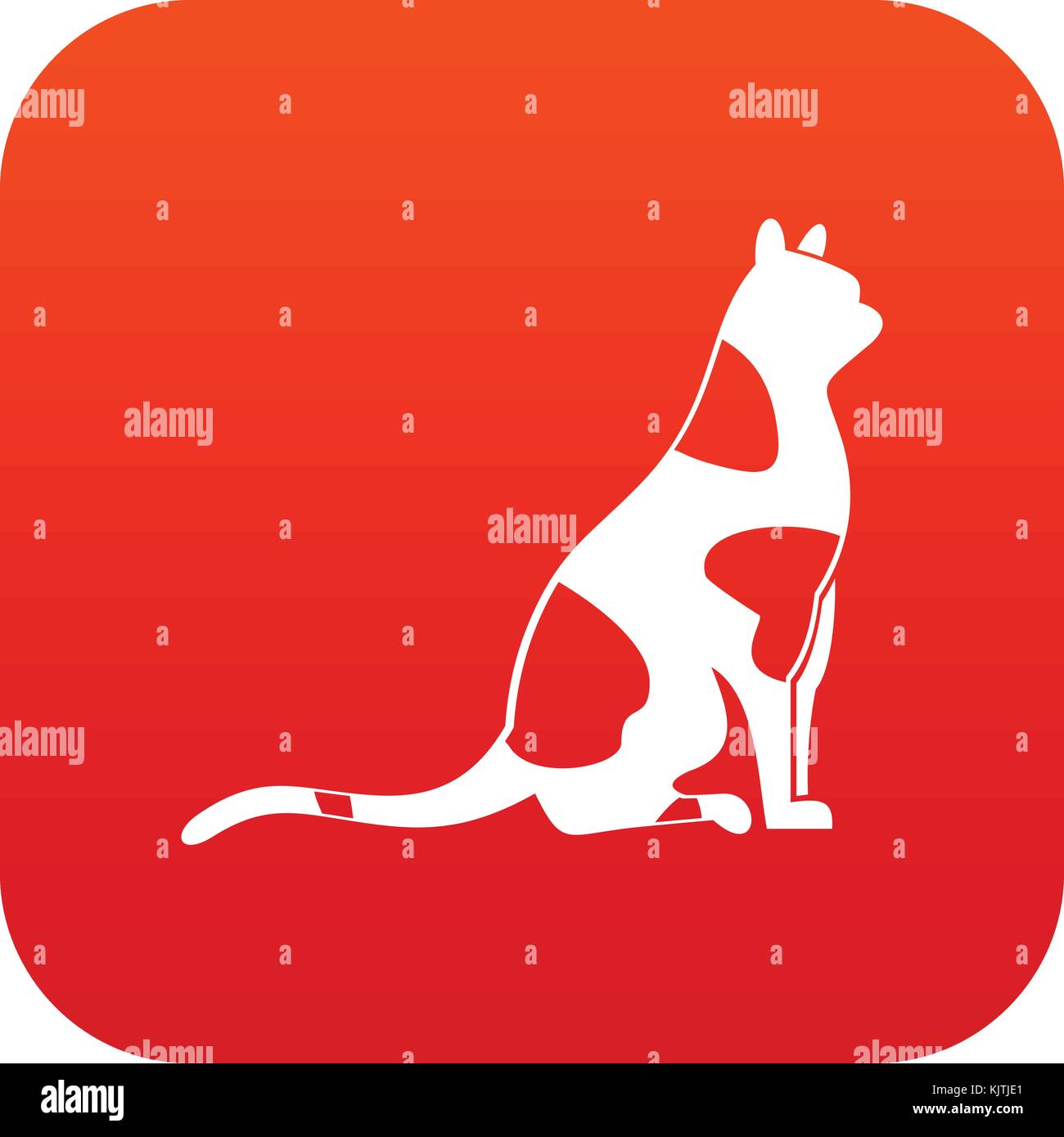 Sitting cat icon digital red Stock Vector Image & Art - Alamy