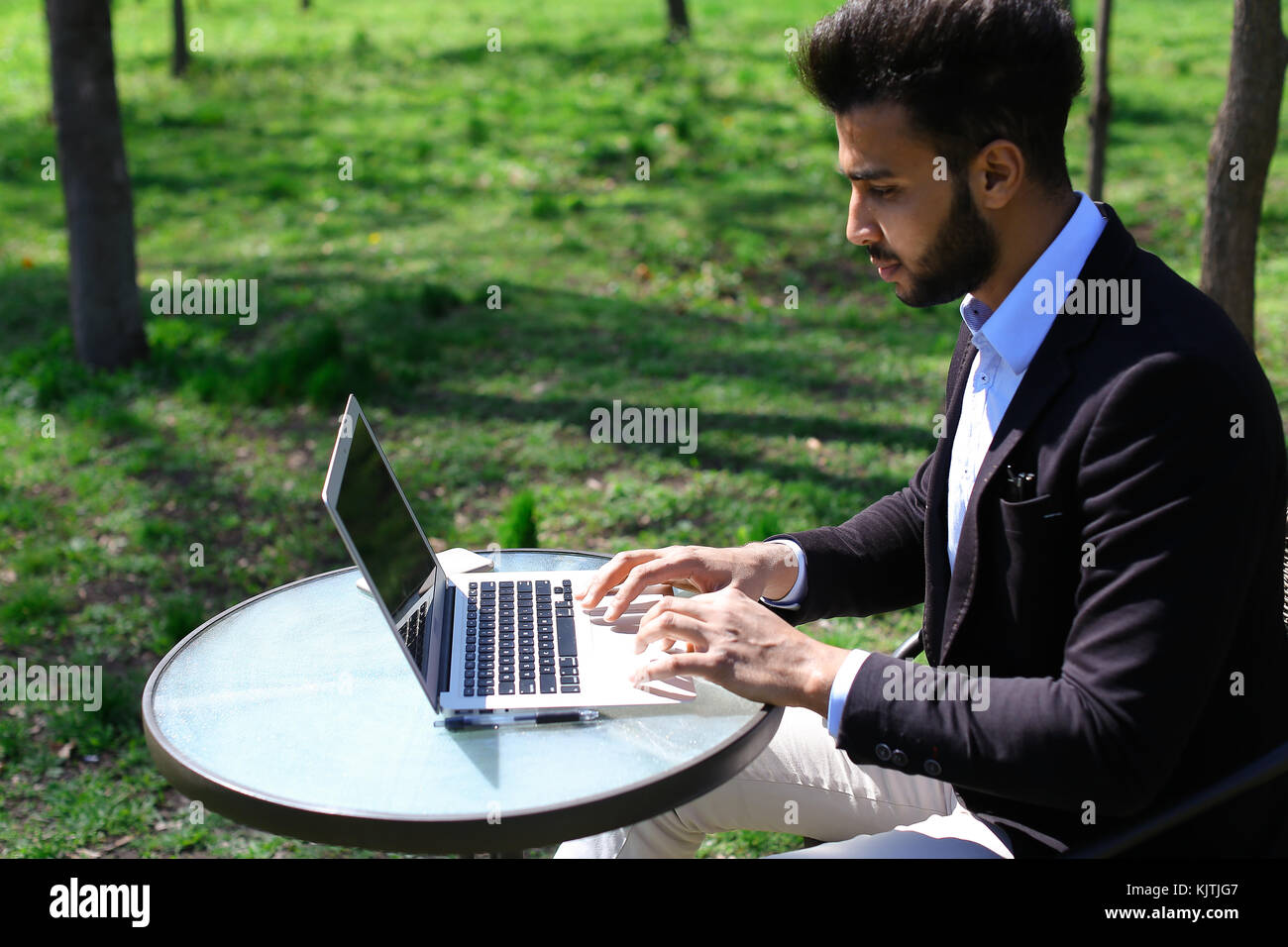 Actor on set of talk show and wave hands to viewers Stock Photo - Alamy