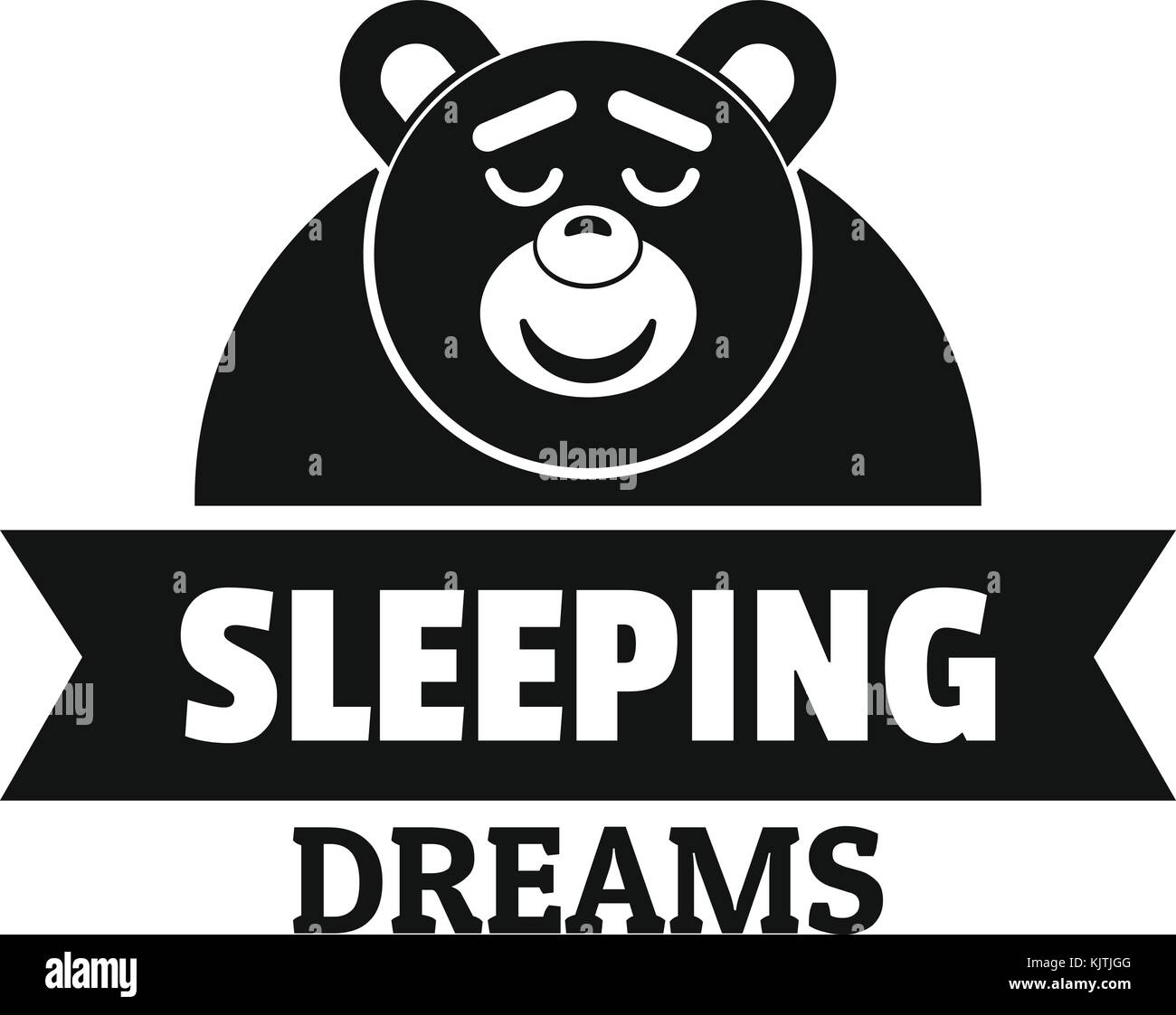 Sleeping dream logo, simple black style Stock Vector Image & Art - Alamy