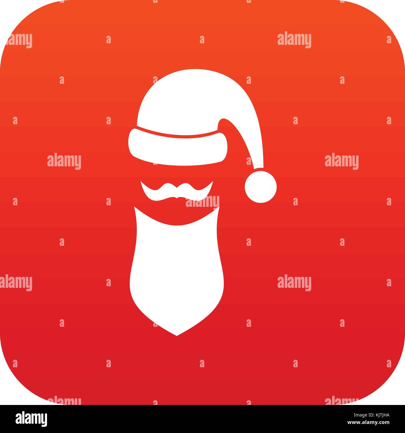 Santa hat, mustache and beard, simple style Stock Vector Image & Art ...