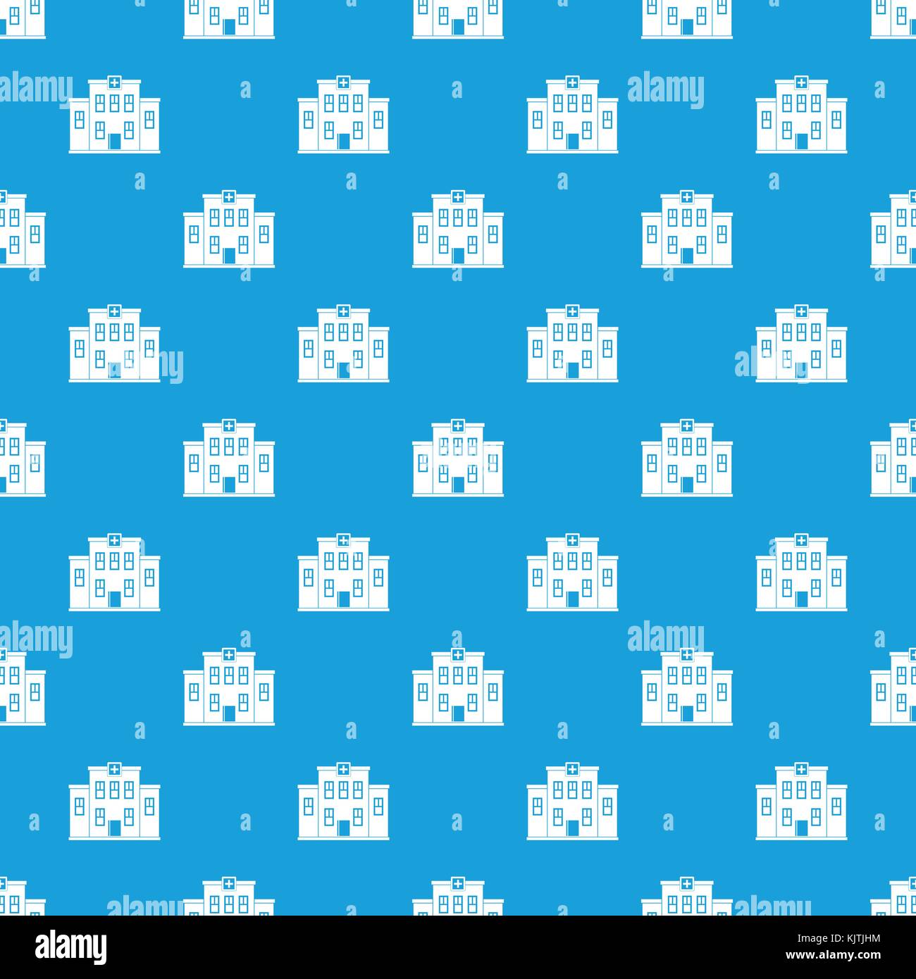 City hospital building pattern seamless blue Stock Vector Image & Art ...