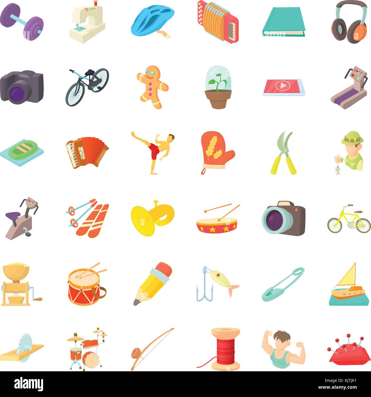 Interest icons set, cartoon style Stock Vector Image & Art - Alamy