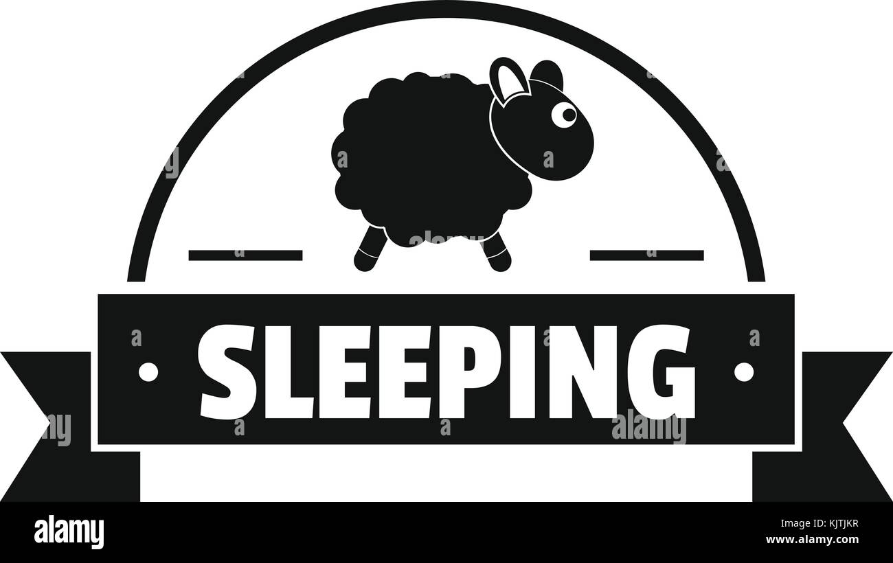 Sleeping sheep logo, simple black style Stock Vector Image & Art - Alamy