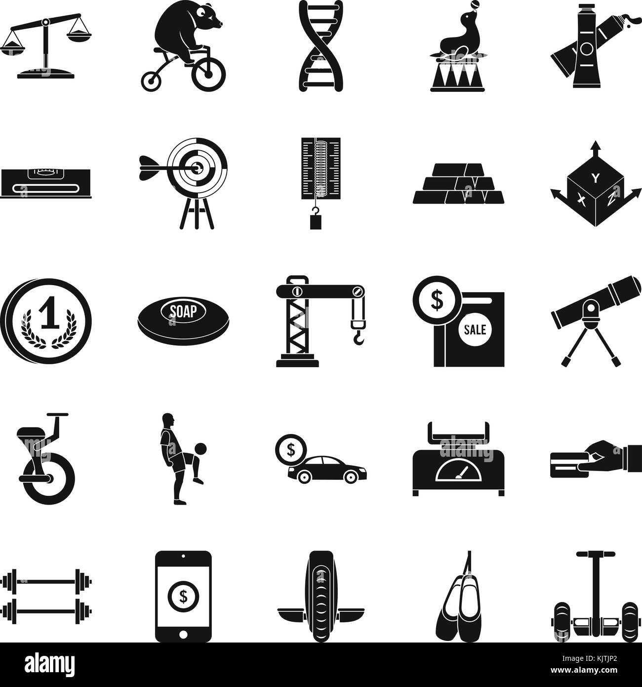 Balance icons set, simple style Stock Vector Image & Art - Alamy