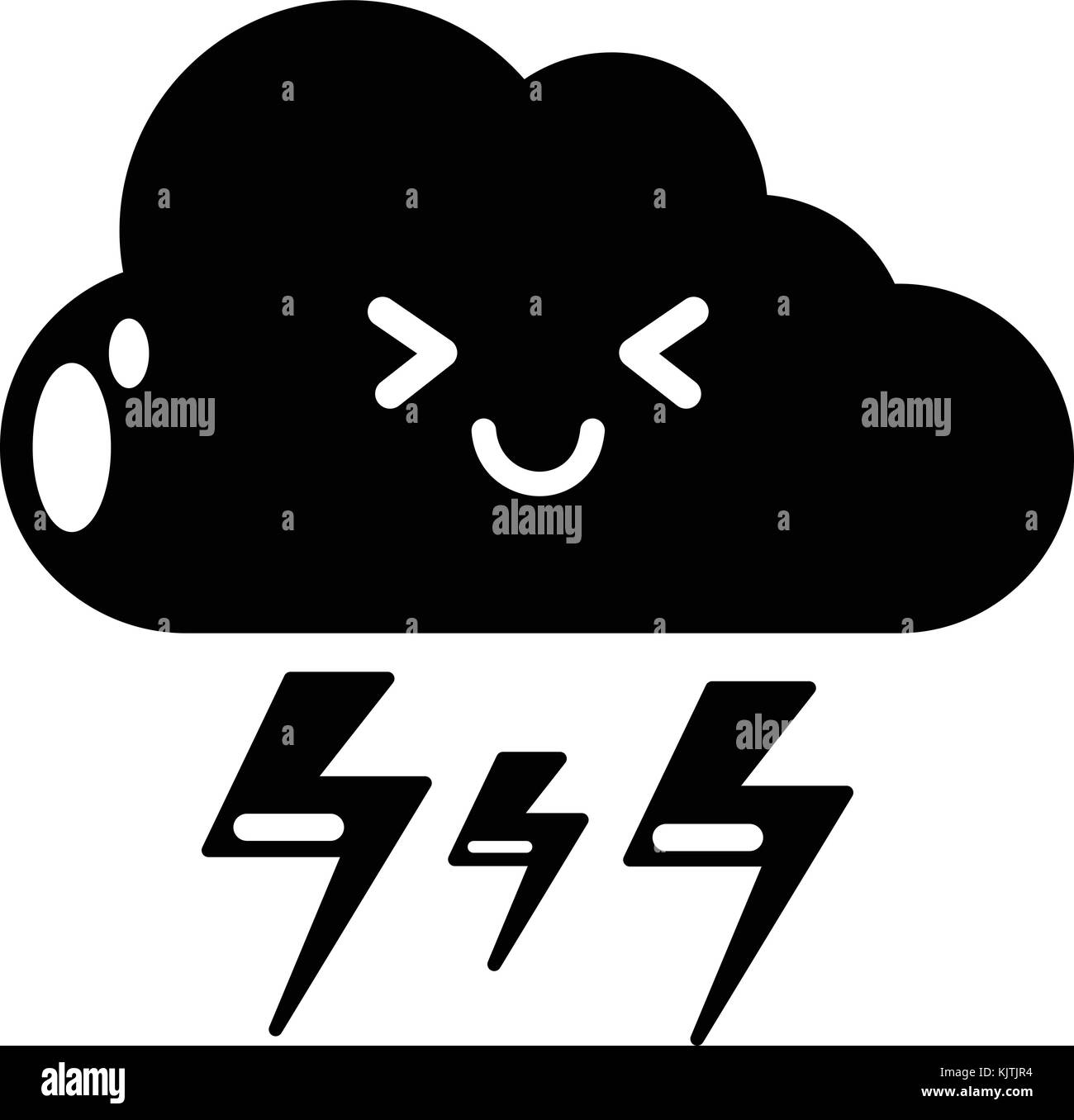 Lightning icon, simple style Stock Vector Image & Art - Alamy