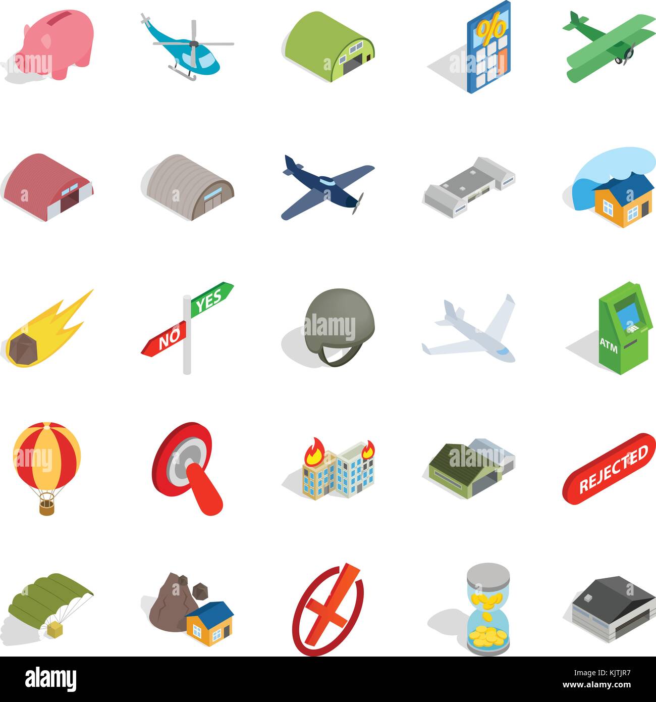 Military training icons set, isometric style Stock Vector Image & Art ...