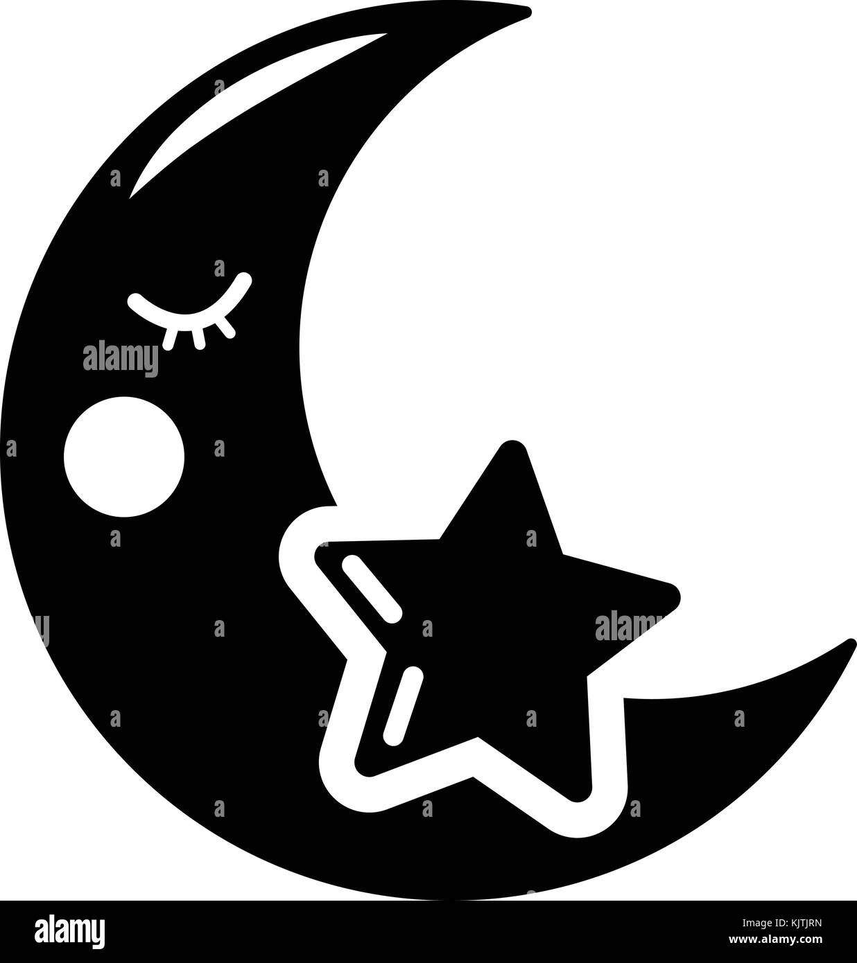 Moon icon, simple style Stock Vector Image & Art - Alamy