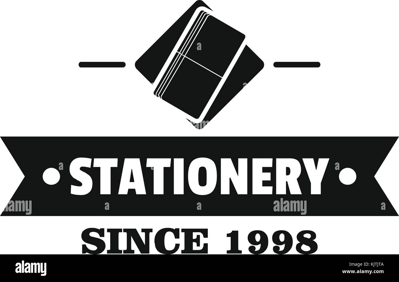 Stationery logo, simple black style Stock Vector Image & Art - Alamy
