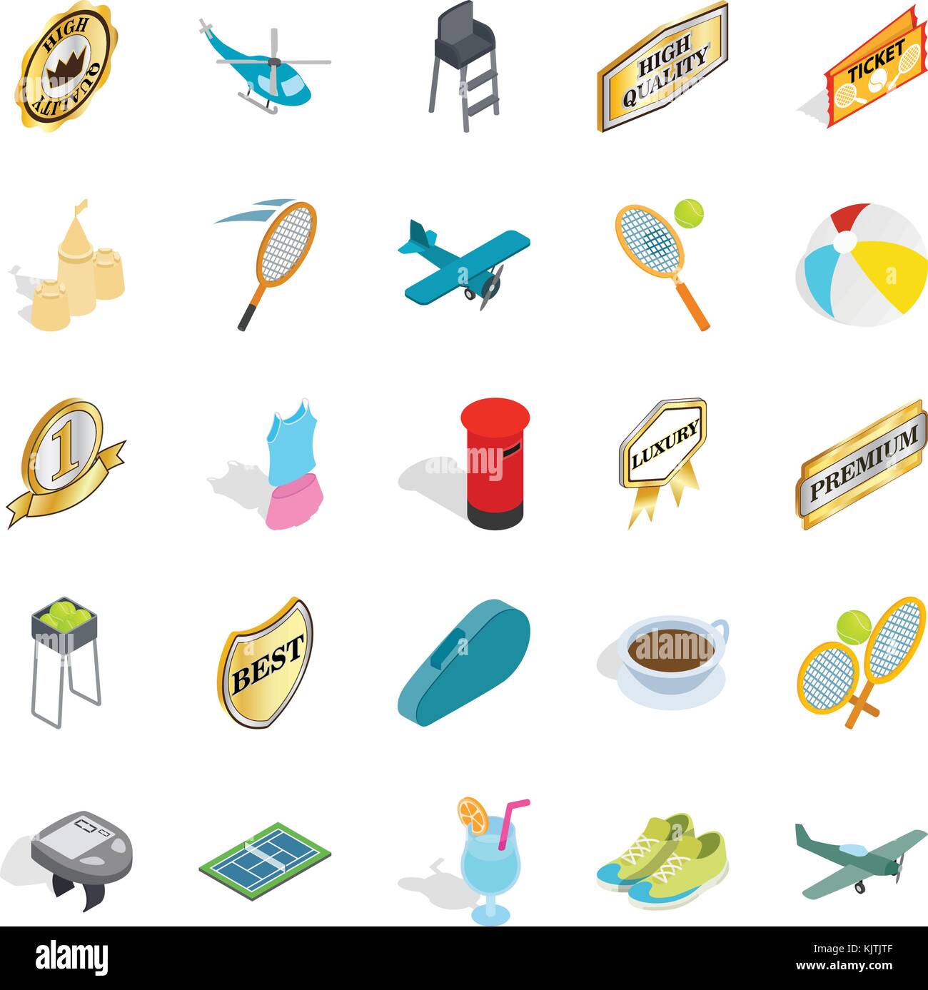 Hit icons set, isometric style Stock Vector Image & Art - Alamy