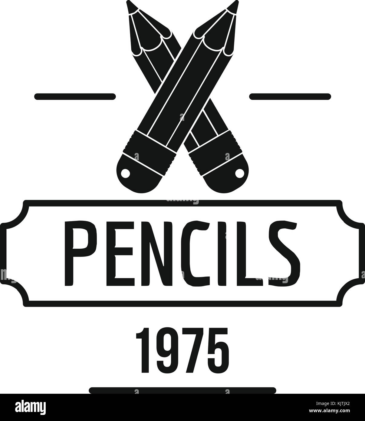 Pencil logo, simple black style Stock Vector Image & Art - Alamy