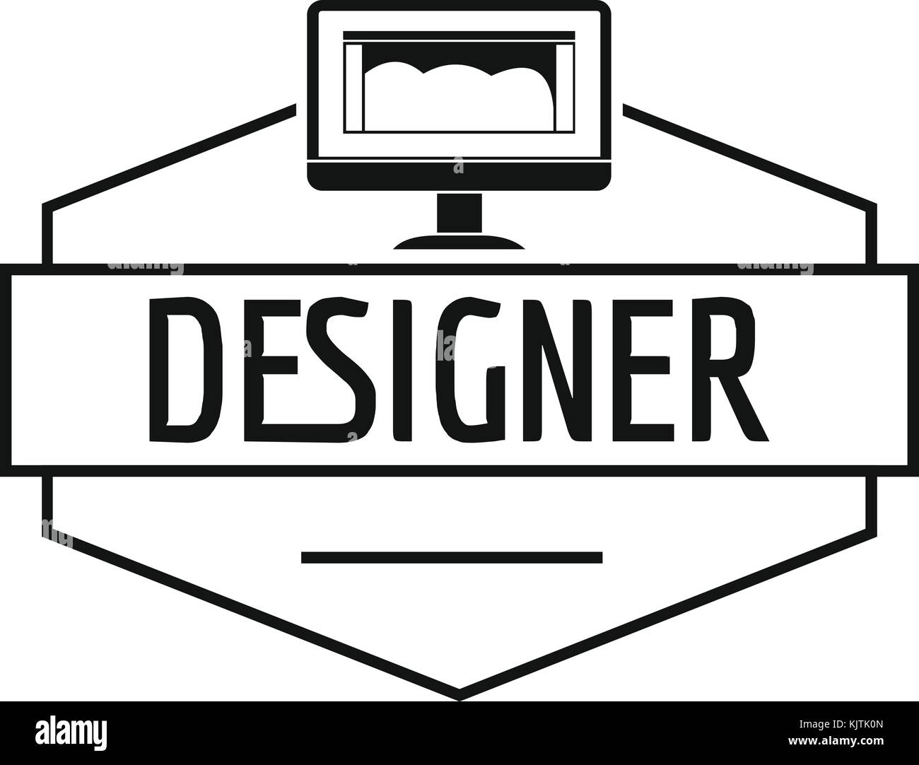 Designer logo, simple black style Stock Vector Image & Art - Alamy