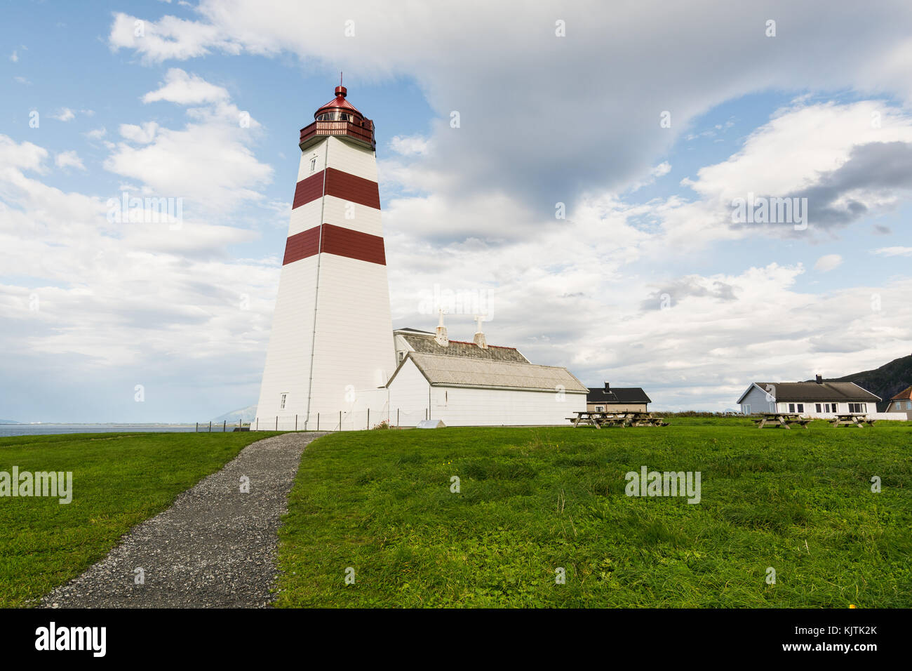 ALNES, NORWAY - AUGUST 2017: Alnes lighthouse on Godoy island Stock ...